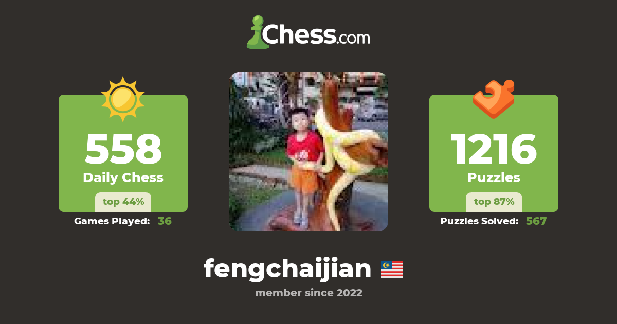 Chai Jian Feng Moe (fengchaijian) - Chess Profile - Chess.com