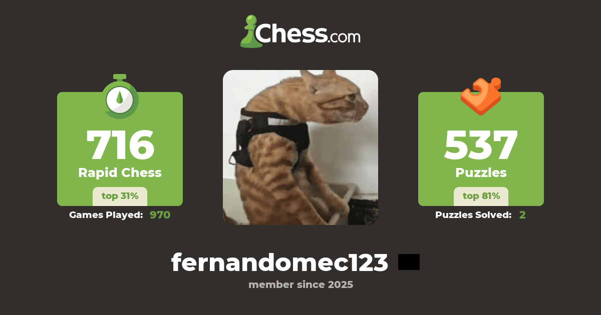 Fernando Matos (fernandomec123) - Chess Profile - Chess.com