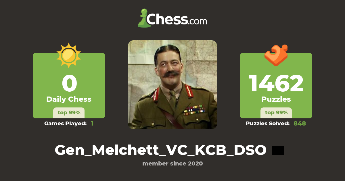 Gen_Melchett_VC_KCB_DSO - Chess Profile - Chess.com