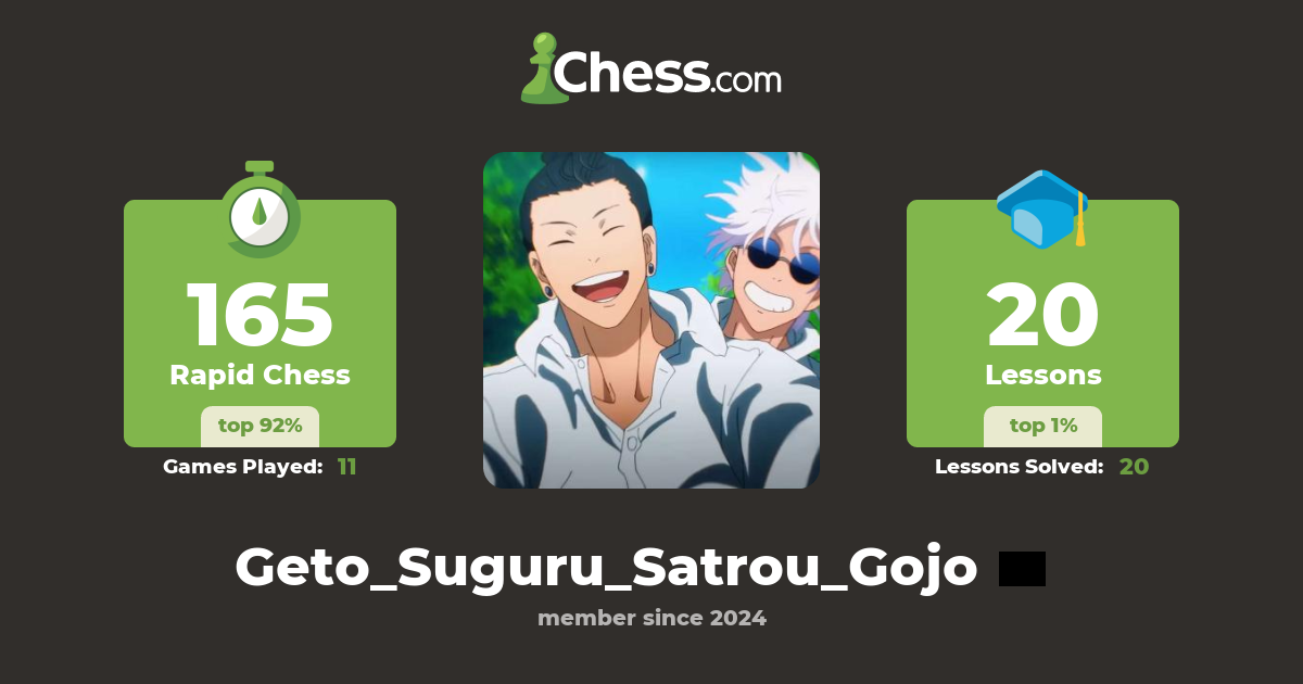 Geto_Suguru_Satrou_Gojo - Chess Profile - Chess.com