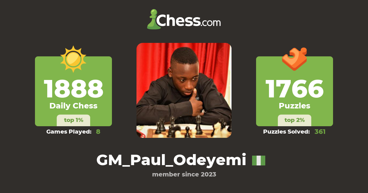 Odeyemi Paul (GM_Paul_Odeyemi) - Chess Profile - Chess.com