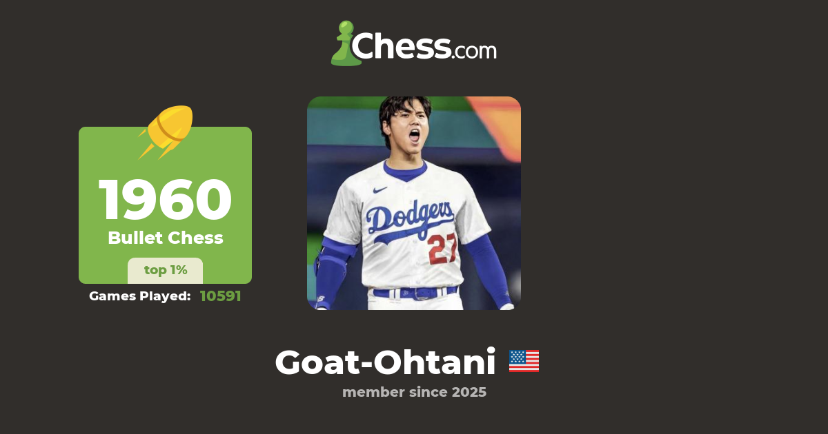 Shohei Ohtani (Goat-Ohtani) - Chess Profile - Chess.com
