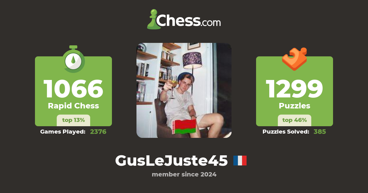 Gus Epaud (GusLeJuste45) - Chess Profile - Chess.com