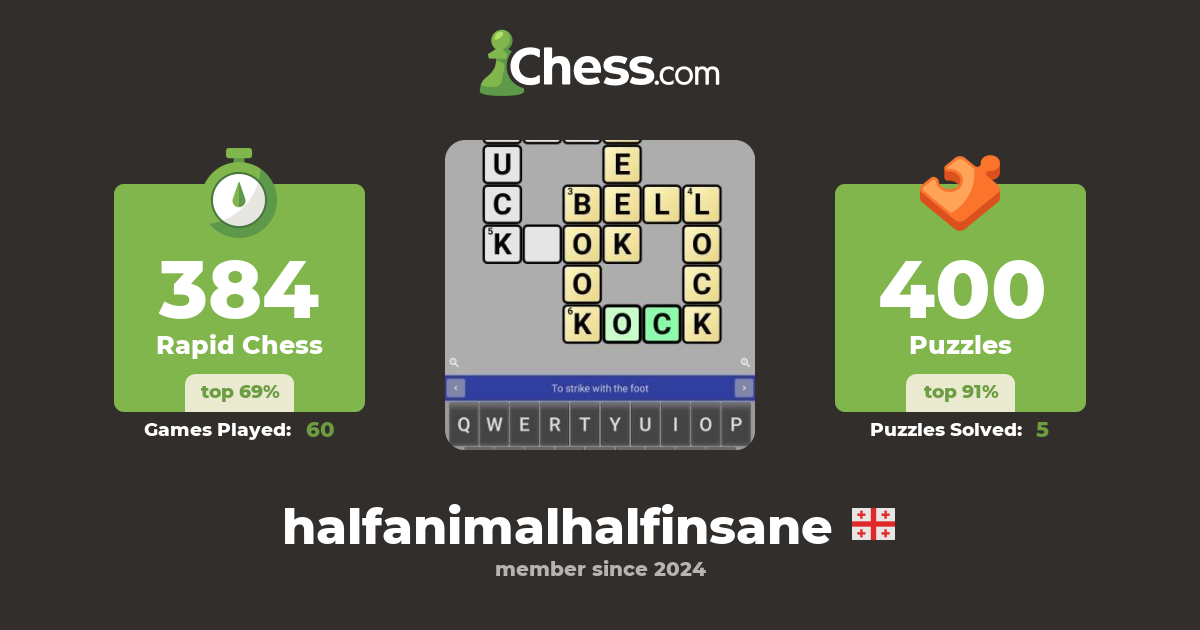 halfanimalhalfinsane - Chess Profile - Chess.com