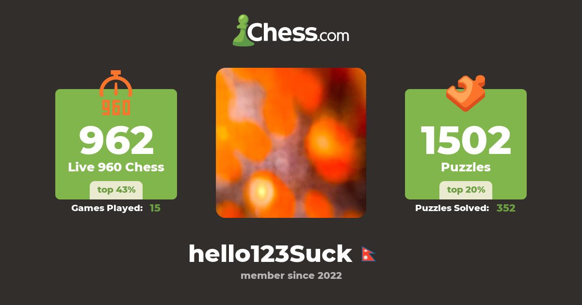 hello123Suck - Chess Profile - Chess.com