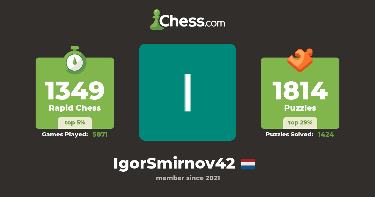 Igor Smirnov (IgorSmirnov42) - Chess Profile - Chess.com