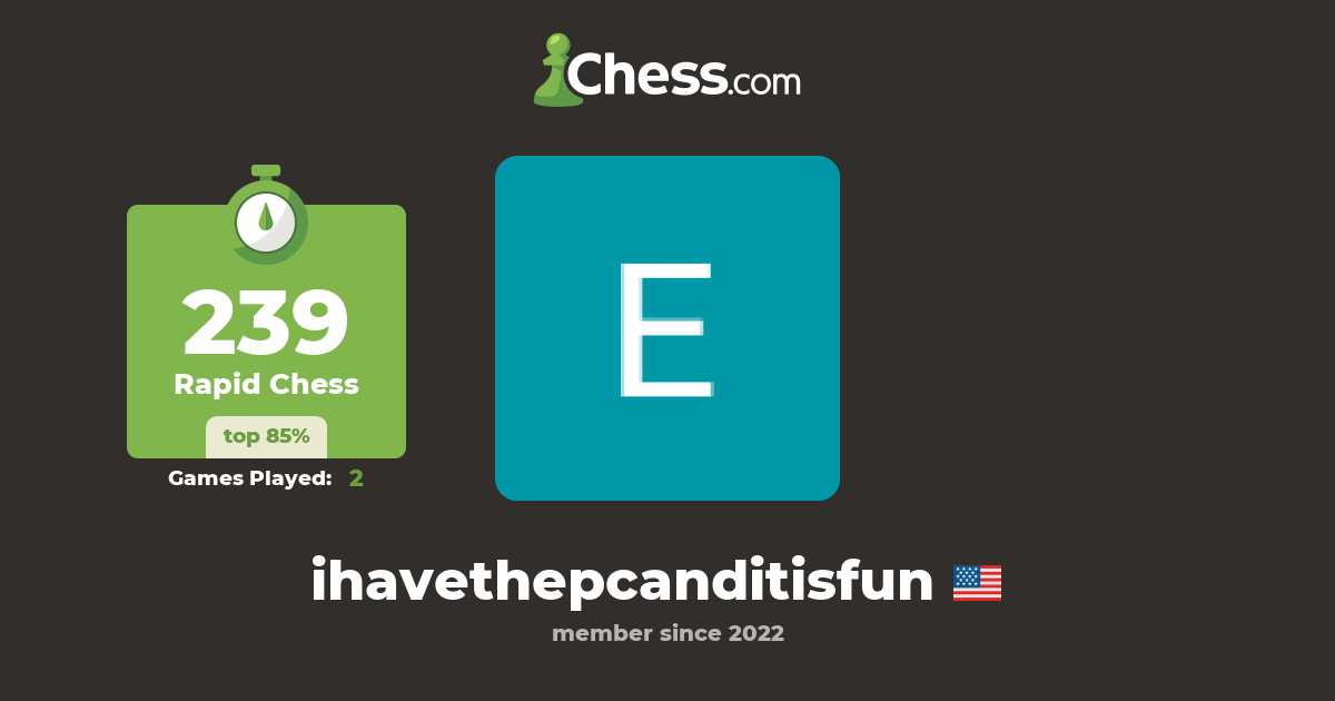 Ethan Ellsworth (ihavethepcanditisfun) - Chess Profile - Chess.com