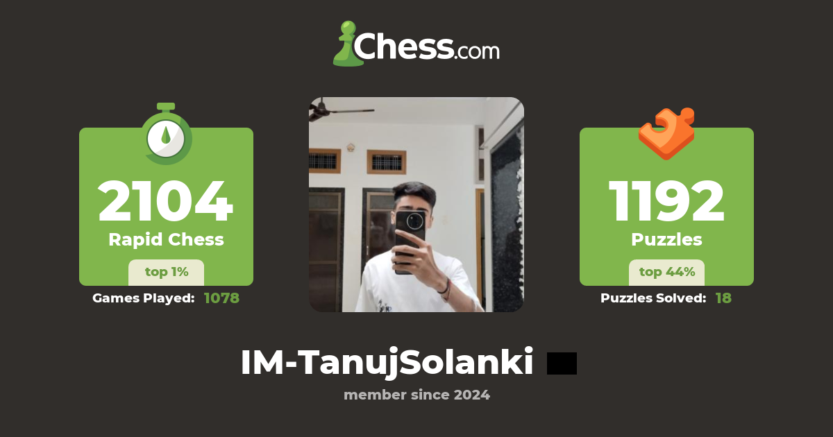 Tanuj Solanki (IM-TanujSolanki) - Chess Profile - Chess.com