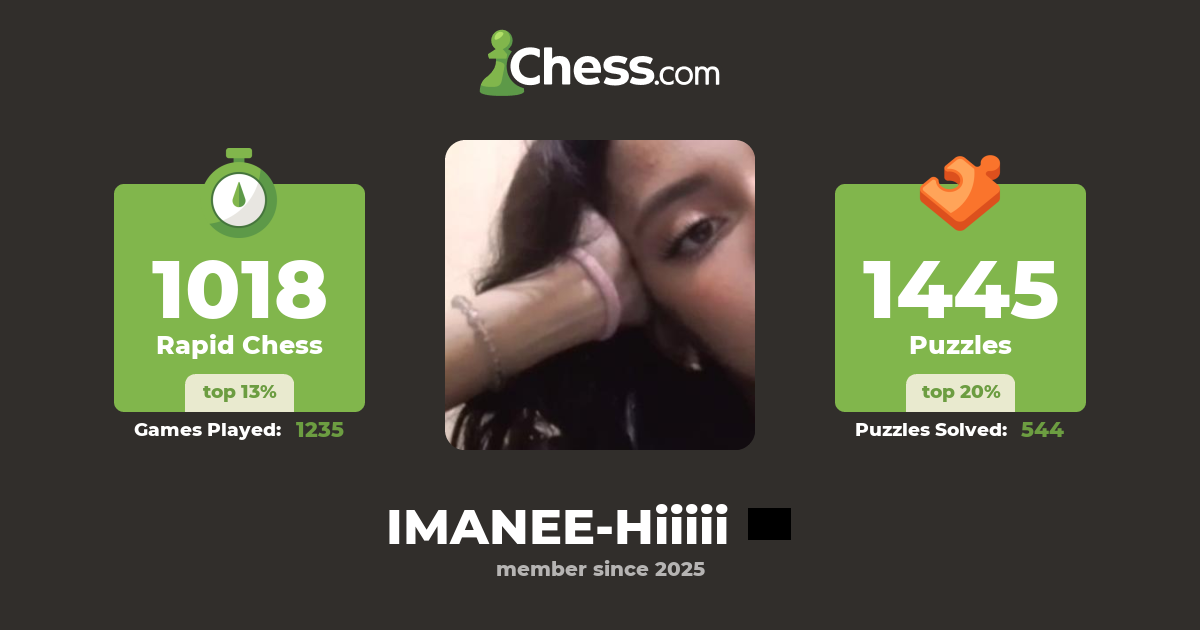 🎀imanee🎀 (IMANEE-Hiiiii) - Chess Profile - Chess.com
