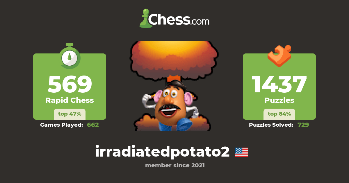 Irradiated Potato (irradiatedpotato2) - Chess Profile - Chess.com