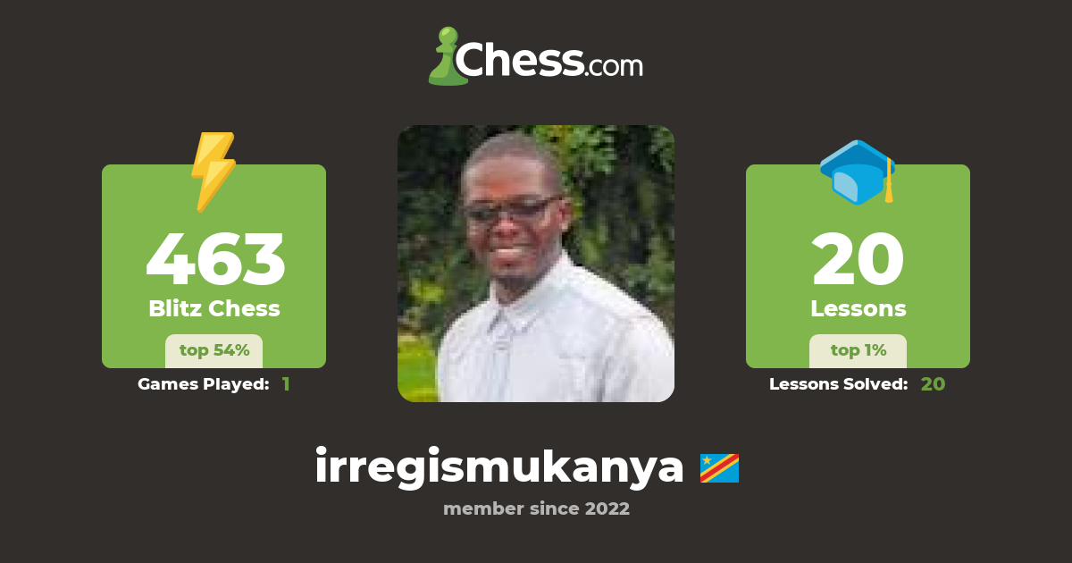 Ir Regis Mukanya (irregismukanya) - Chess Profile - Chess.com