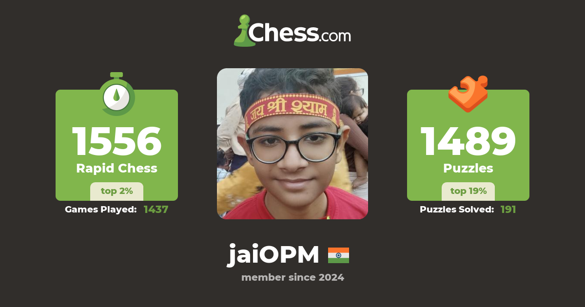 Jaivardhan Solanki (jaiOPM) - Chess Profile - Chess.com