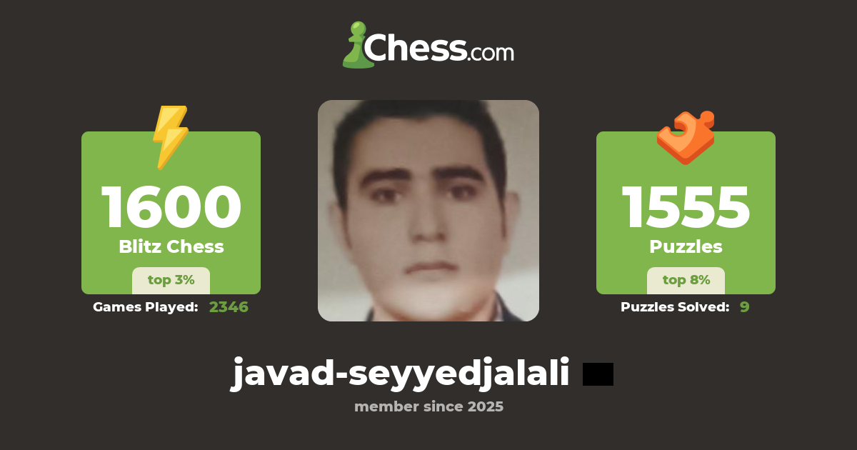 javad seyyedjalali (javad-seyyedjalali) - Chess Profile - Chess.com