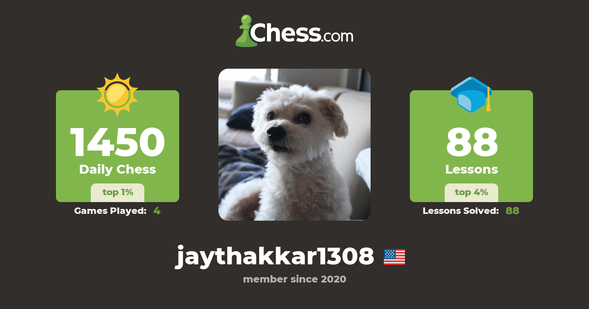 Jay Thakkar (jaythakkar1308) - Chess Profile - Chess.com