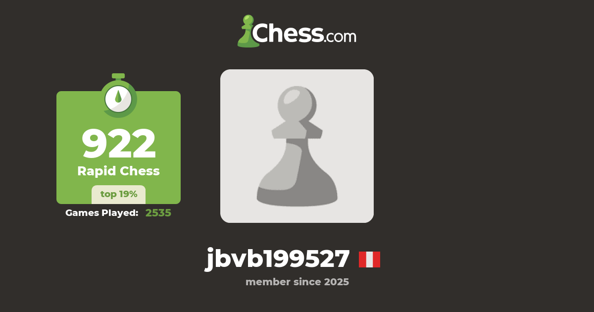 Brayan Valverde Bedon (jbvb199527) - Chess Profile - Chess.com