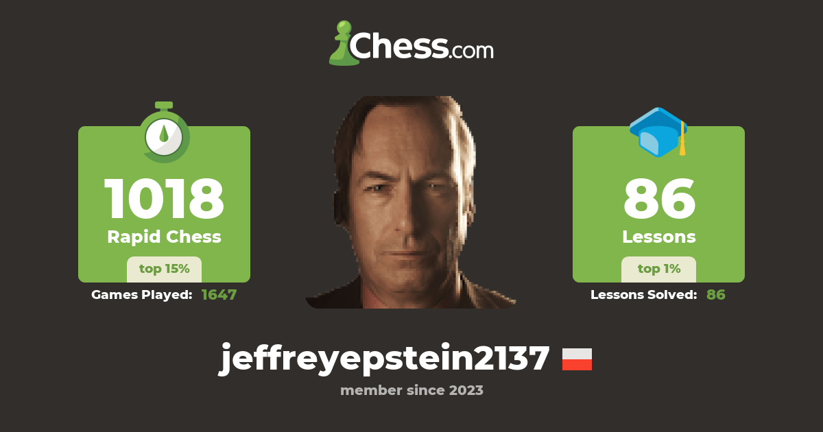 Jeffrey Epstein (jeffreyepstein2137) - Chess Profile - Chess.com