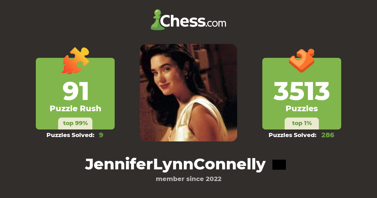 Jennifer Connelly (JenniferLynnConnelly) - Chess Profile - Chess.com