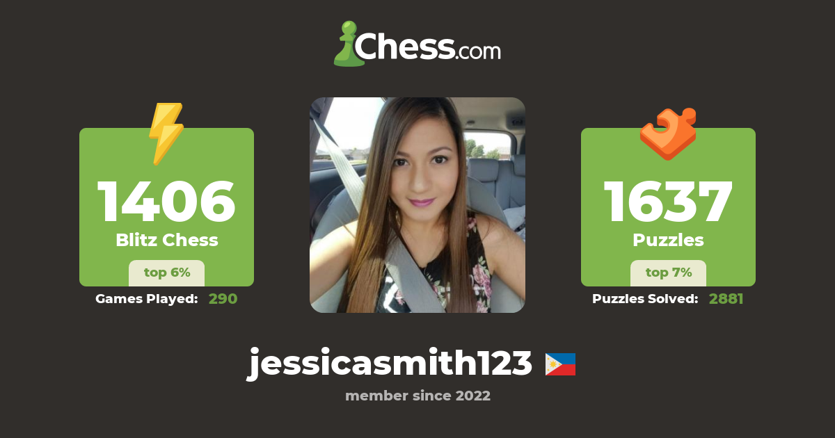 Jessica Smith (jessicasmith123) - Chess Profile - Chess.com