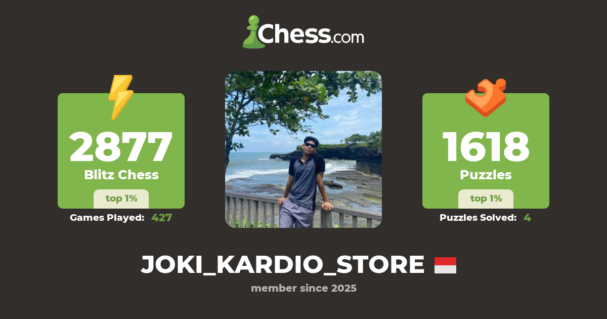 JOKI DIOKAR STORE INA (JOKI_KARDIO_STORE) - Chess Profile - Chess.com