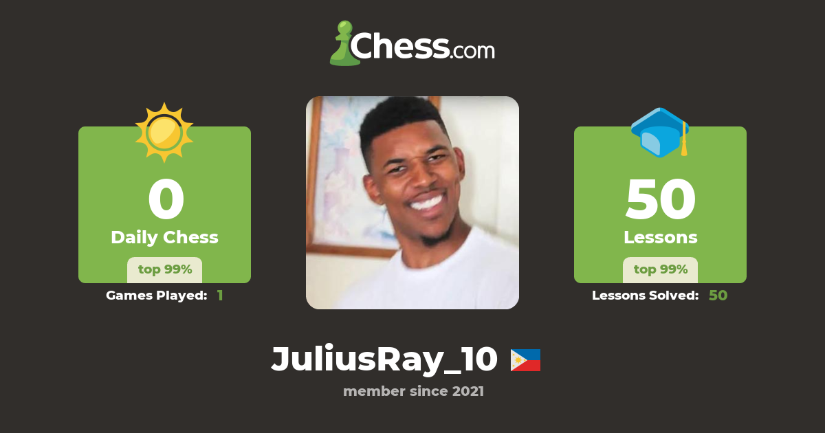 Julius Gatapia (JuliusRay_10) - Chess Profile - Chess.com