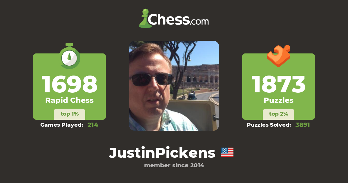 Justin Pickens (JustinPickens) - Chess Profile - Chess.com