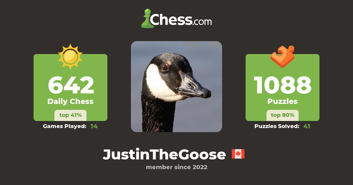 Justin Hannah élève (JustinTheGoose) - Chess Profile - Chess.com