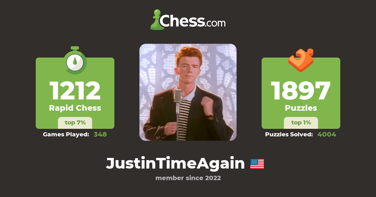 JustinTimeAgain - Chess Profile - Chess.com