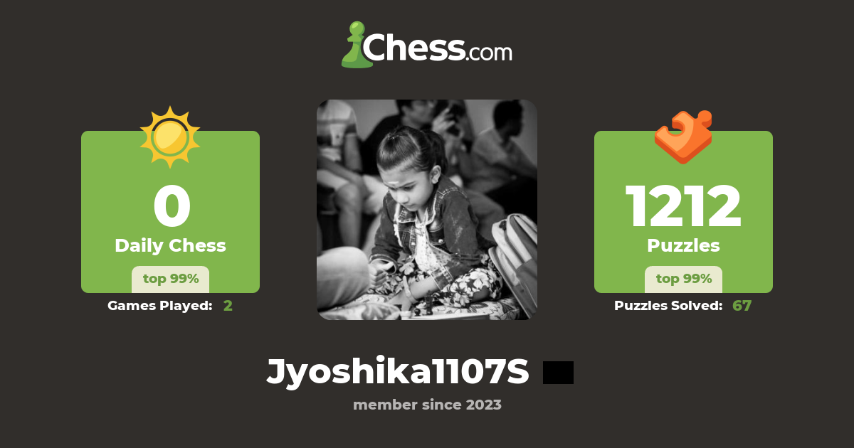 Jyoshika Shanmugavel (Jyoshika1107S) - Chess Profile - Chess.com