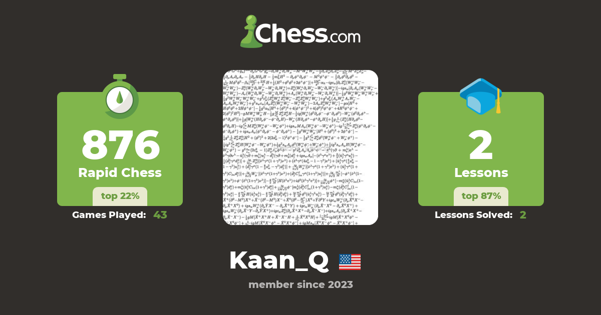 Mustafa Kaan Kırmızıgül (Kaan_Q) - Chess Profile - Chess.com