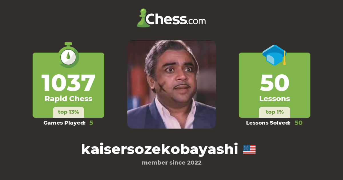 Kaiser Soze (kaisersozekobayashi) - Chess Profile - Chess.com
