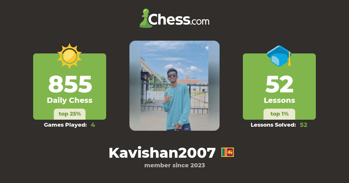 Kavishan Bharatha (Kavishan2007) - Chess Profile - Chess.com