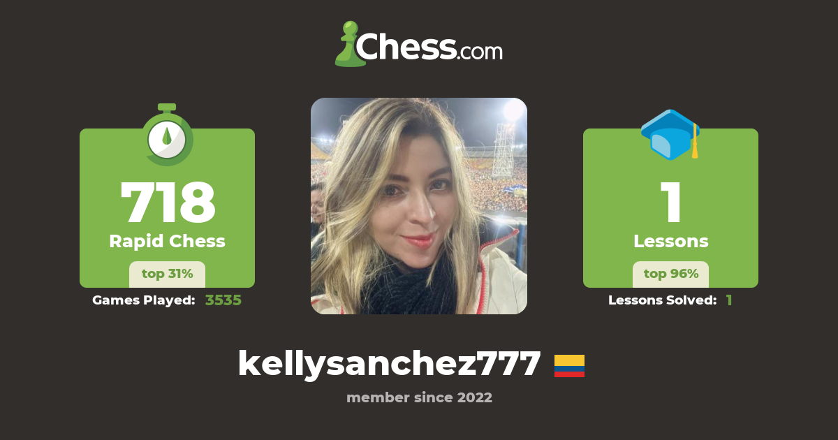 Kelly Sanchez (kellysanchez777) - Chess Profile - Chess.com