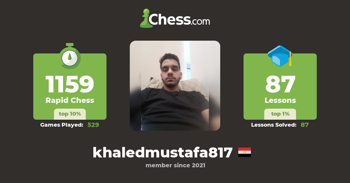 khaled mustafa (khaledmustafa817) - Chess Profile - Chess.com
