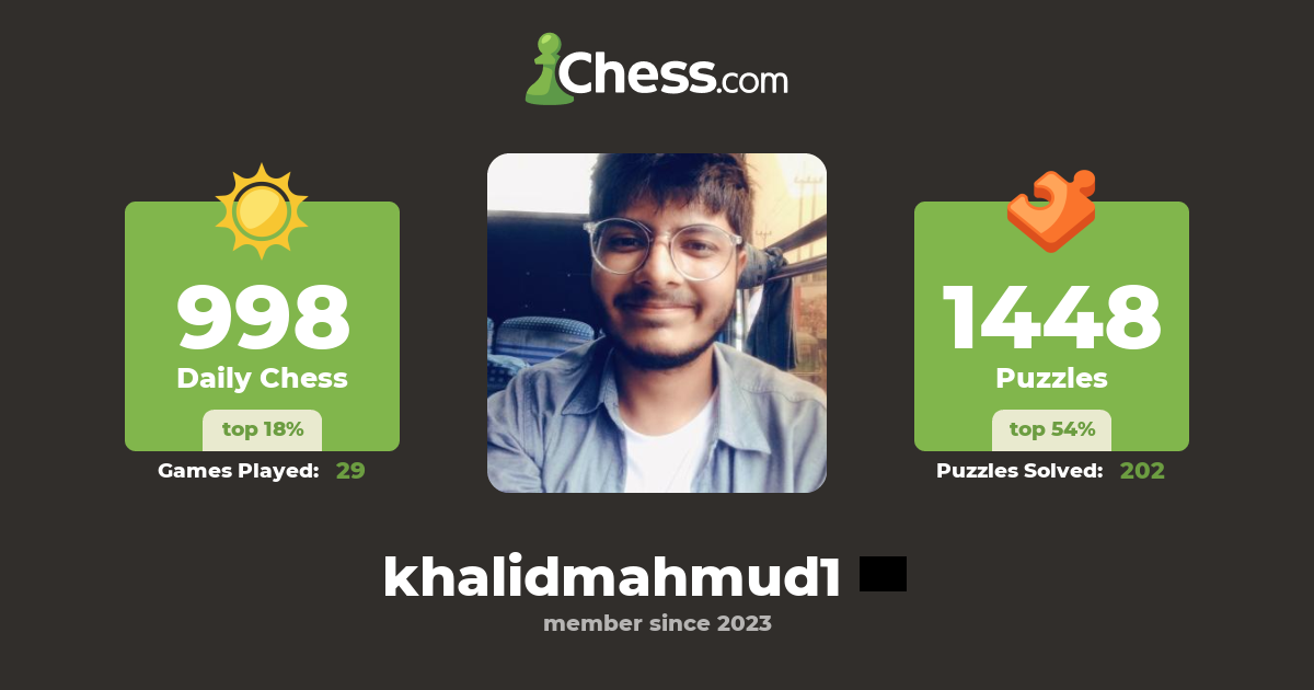Khalid Mahmud (khalidmahmud1) - Chess Profile - Chess.com