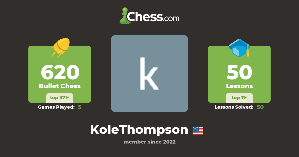 kole thompson (KoleThompson) - Chess Profile - Chess.com