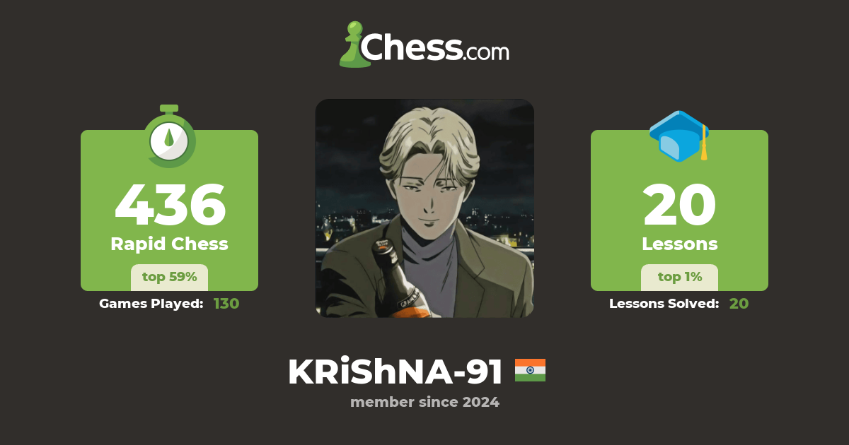 Krishna's 1st 🆔 (KRiShNA-91) - Chess Profile - Chess.com