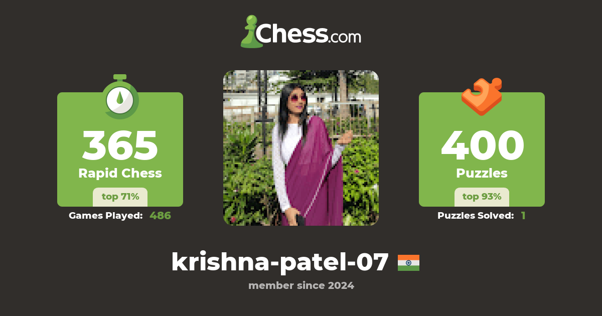 Abhilasha Savaliya (krishna-patel-07) - Chess Profile - Chess.com