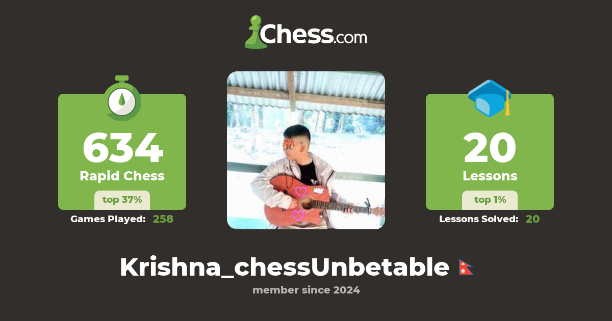 Krishna Shrestha (Krishna_chessUnbetable) - Chess Profile - Chess.com
