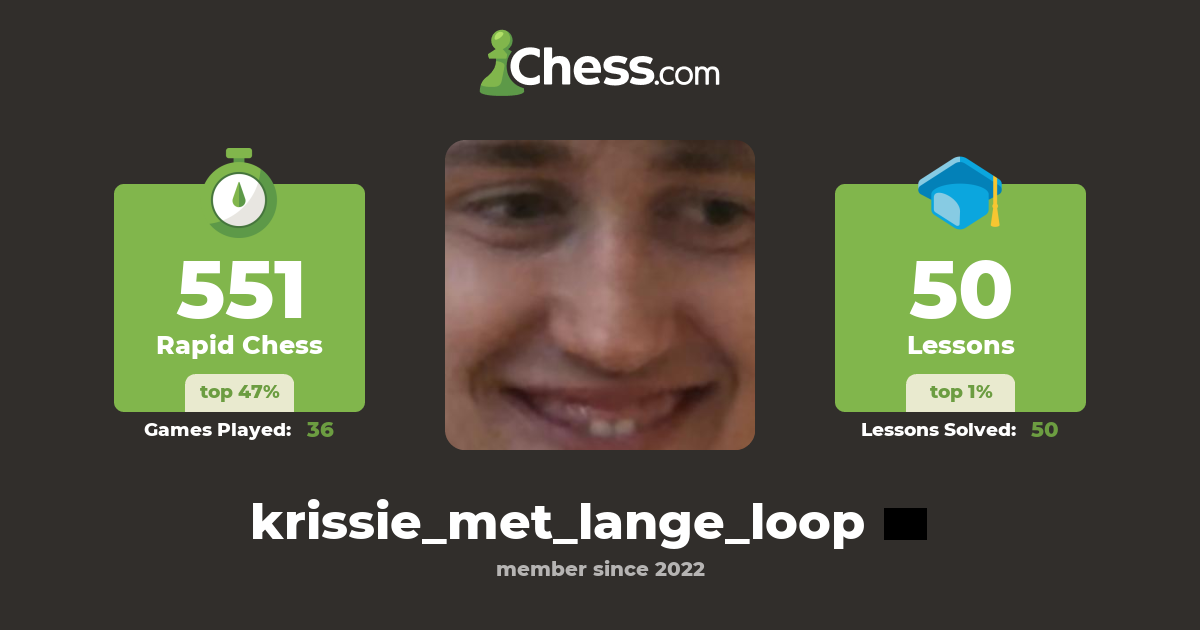 Krissie MetLangeLoop (krissie_met_lange_loop) - Chess Profile - Chess.com