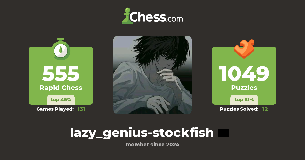 Lawliet (lazy_genius-stockfish) - Chess Profile - Chess.com