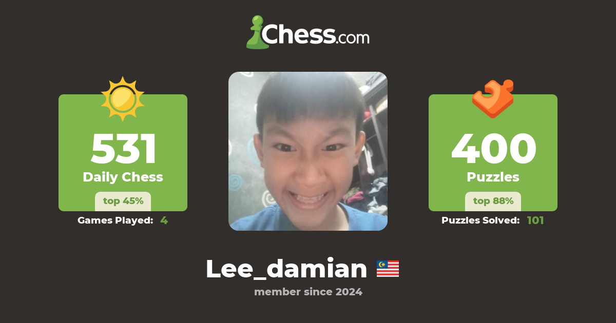 Damian Lee (Lee_damian) - Chess Profile - Chess.com