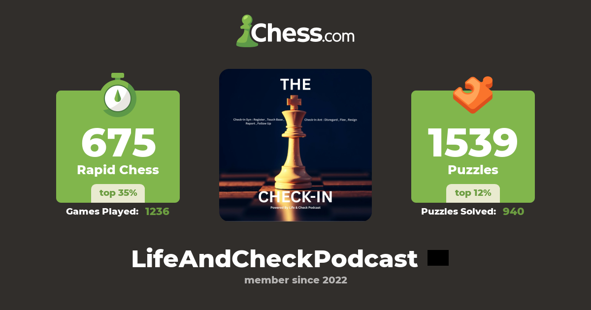 Vampire Rook (LifeAndCheckPodcast) - Chess Profile - Chess.com