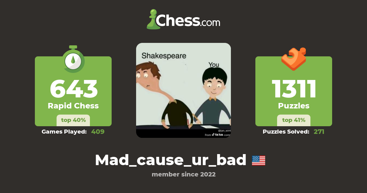 Evan Suddarth (Mad_cause_ur_bad) - Chess Profile - Chess.com
