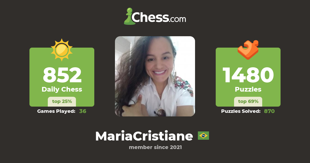 Maria Cristiane Ottoni (MariaCristiane) - Chess Profile - Chess.com