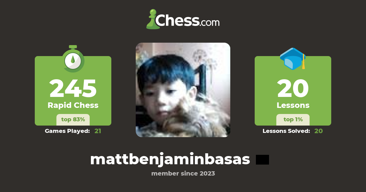 Matt Benjamin Basas (mattbenjaminbasas) - Chess Profile - Chess.com