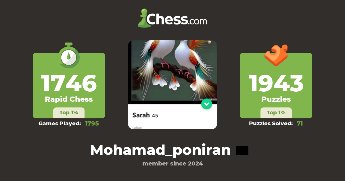 Mohamad Poniran (Mohamad_poniran) - Chess Profile - Chess.com