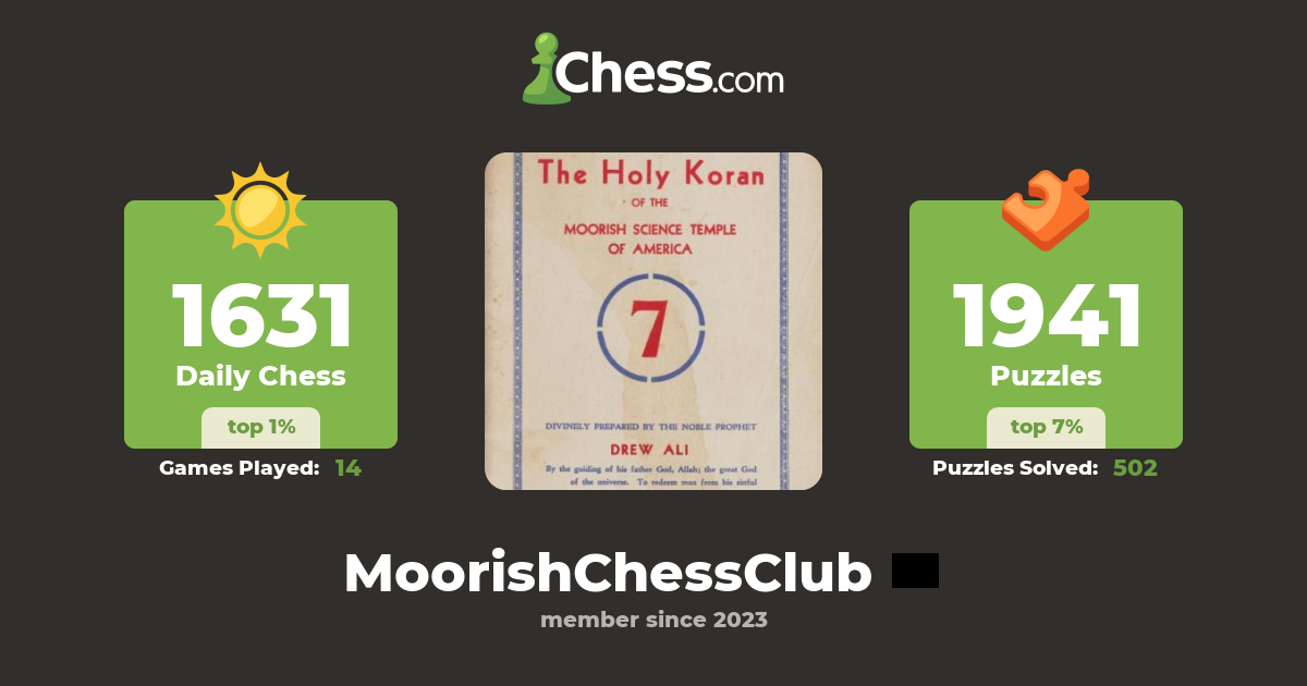 MOORISH AMERICAN (MoorishChessClub) - Chess Profile - Chess.com