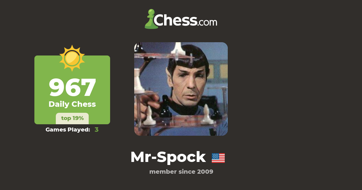 Mr. Spock (Mr-Spock) - Chess Profile - Chess.com