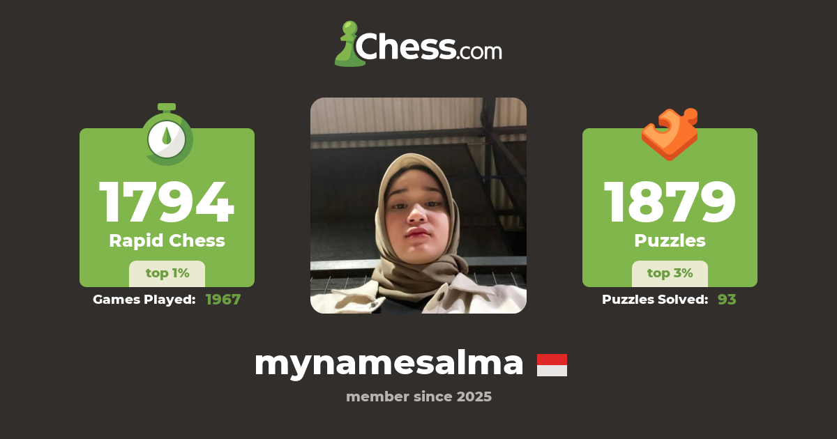 salma ahmad (mynamesalma) - Chess Profile - Chess.com