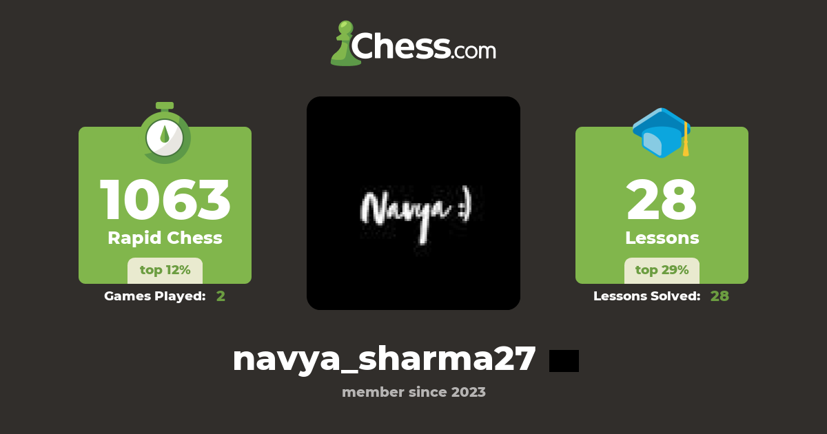 Navya Sharma (navya_sharma27) - Chess Profile - Chess.com